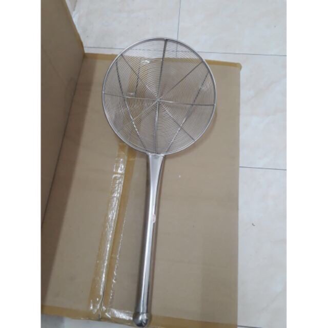 Industrial stainless steel racket for scooping fried, fried, and boiled ...