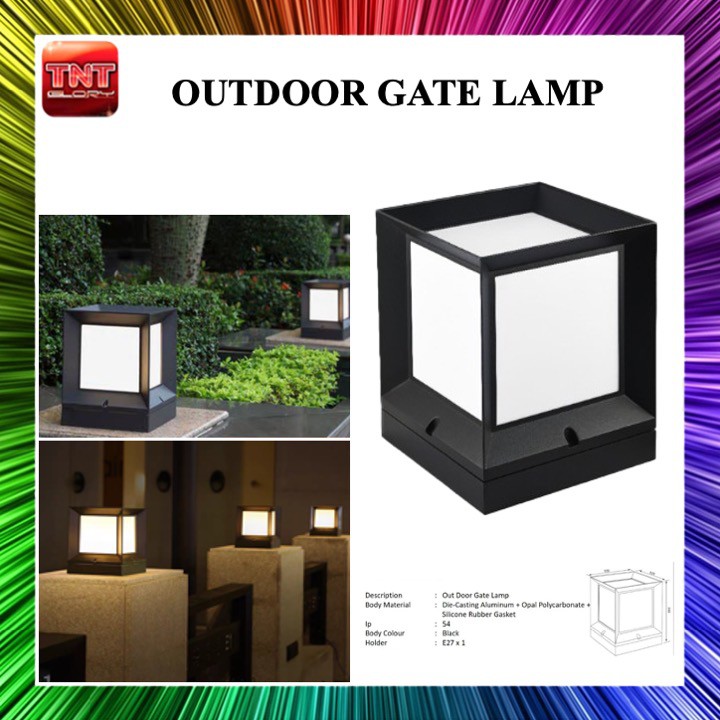 Outdoor Gate Lamp /Gate light /lampu pagar/cubic waterproof diecast ...
