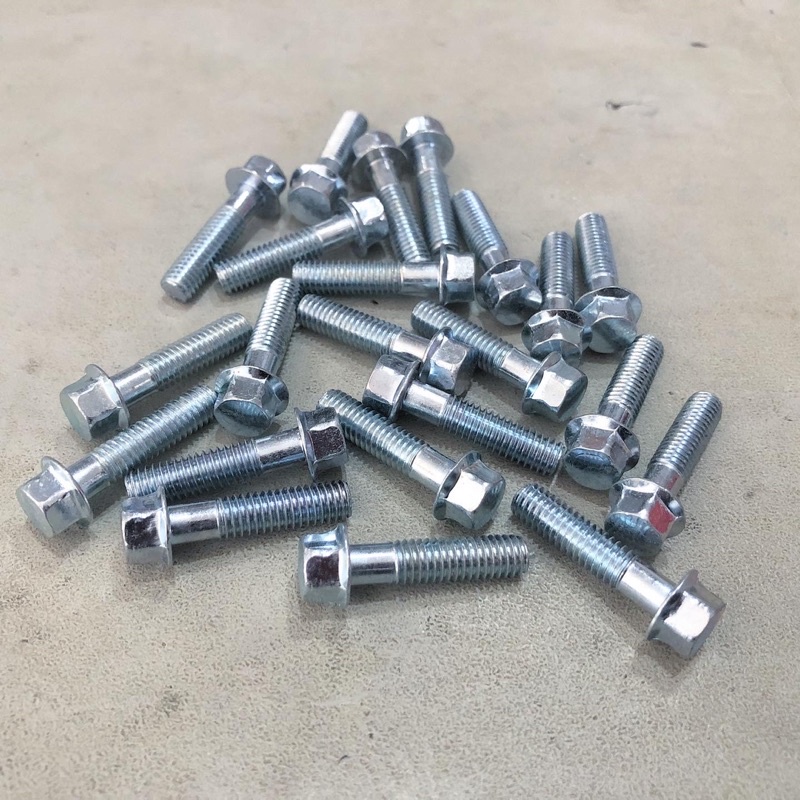 MESIN Flangebolt 6x20 engine block bolts [PACKAGE 50 pcs] | Shopee Malaysia