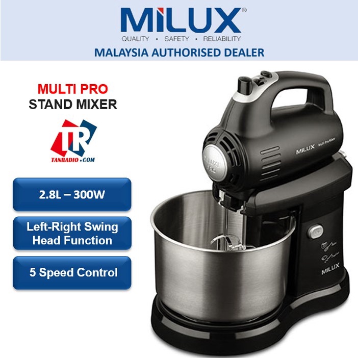 Milux 2 In 1 Multi Pro Stand Mixer 5 Speed Control (300 W/2.8 L) MSM ...