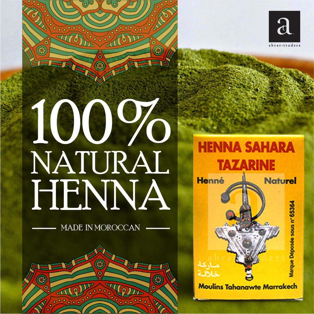 HENNA/INAI FROM MOROCCO 100% NATURAL 100gm (2 Type SKIN/HAIR) | Shopee ...