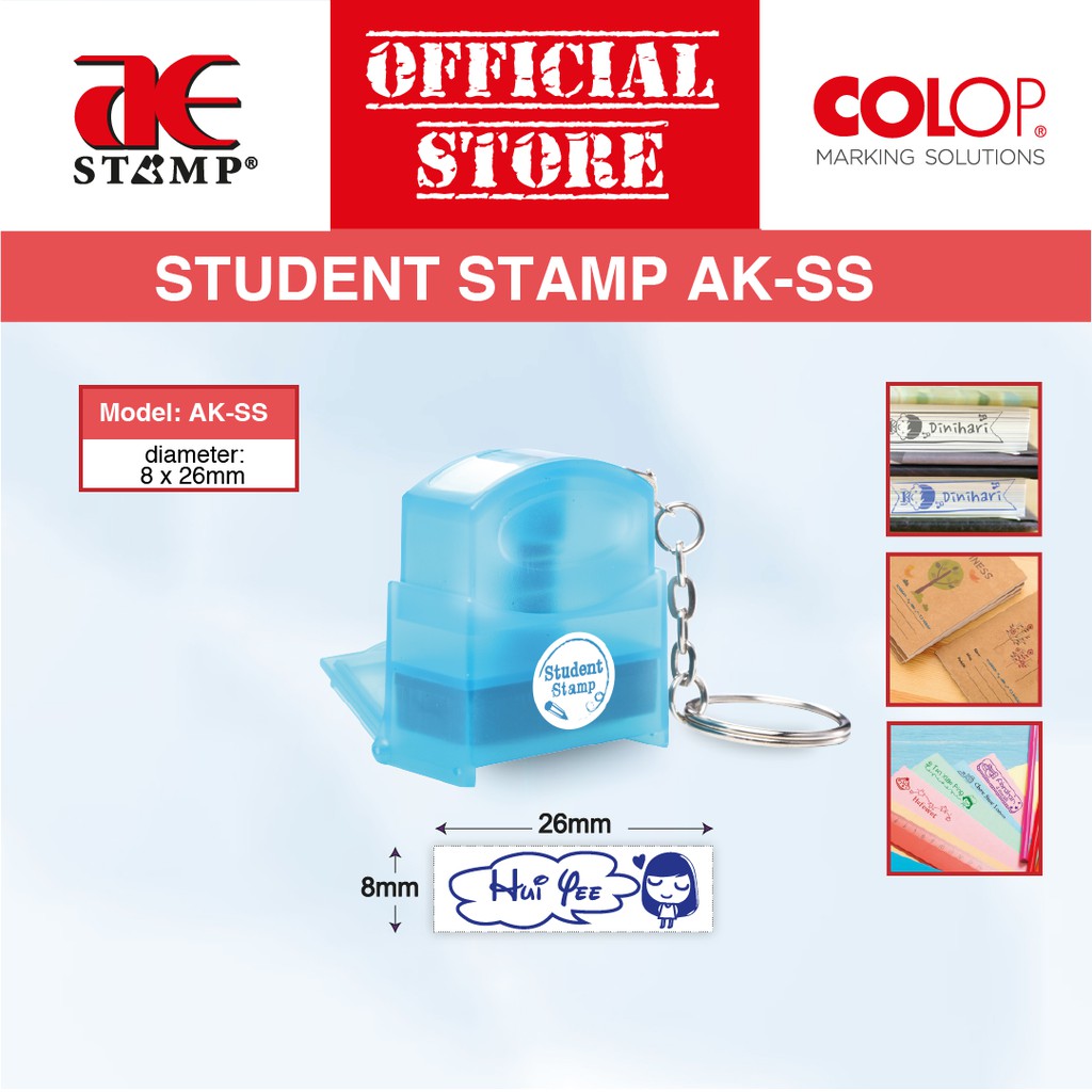Cop Nama Pelajar Sekolah | AE Flash Stamp AK | Cop Buku Latihan & Buku ...