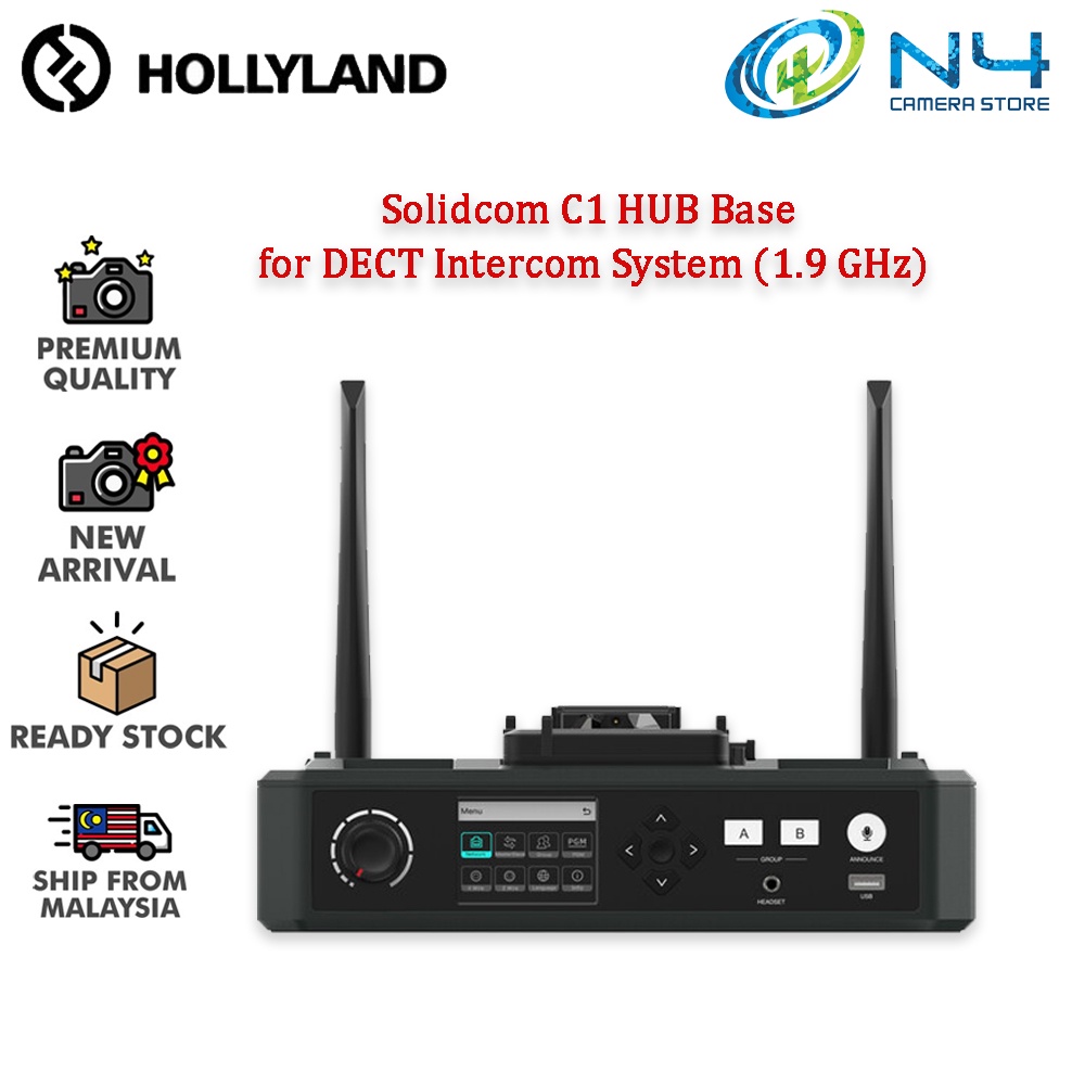 Hollyland Solidcom C1 HUB Base for DECT Intercom System (1.9 GHz ...