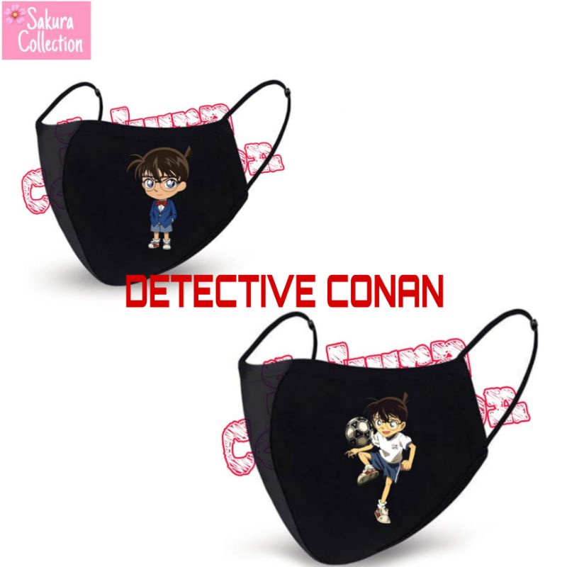 Anime DETECTIVE CONAN KUDO SHINICHI Scuba 3ply Cloth Mask for Adults ...