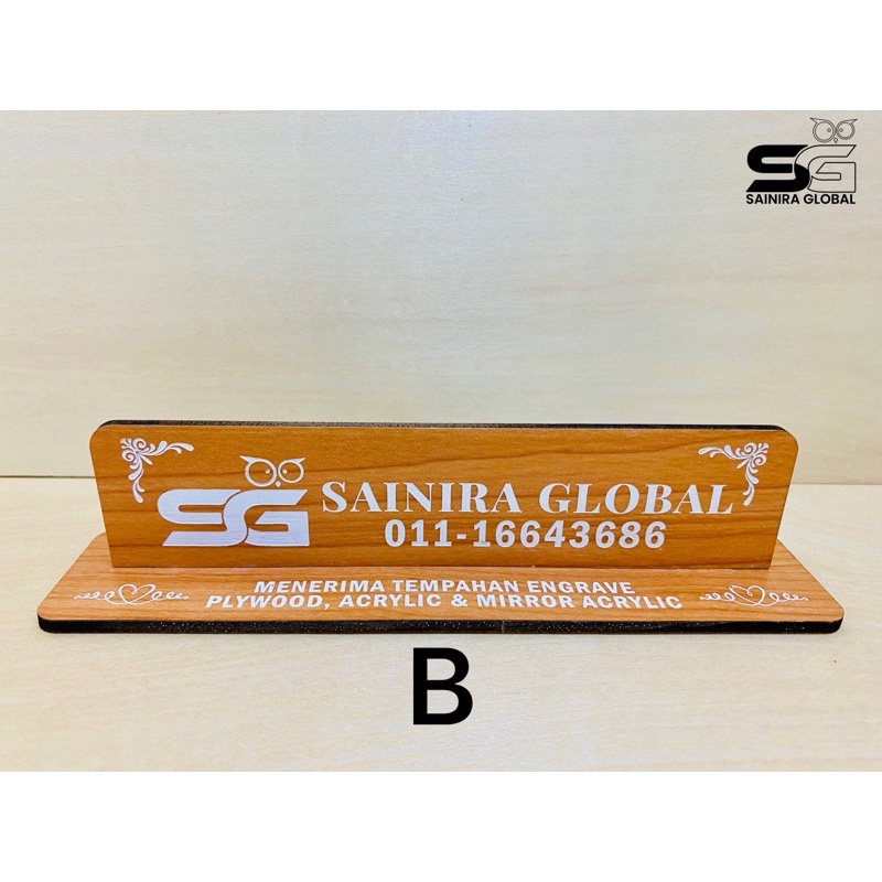 PREMIUM PERSONALIZE DESK NAME PLATE / STAND TABLE NAME / STAND MEJA ...