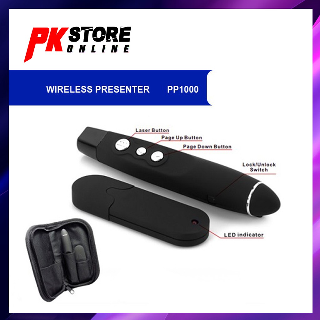 PP1000 WIRELESS USB PPT PRESENTER POWER POINT REMOTE CONTROL ...