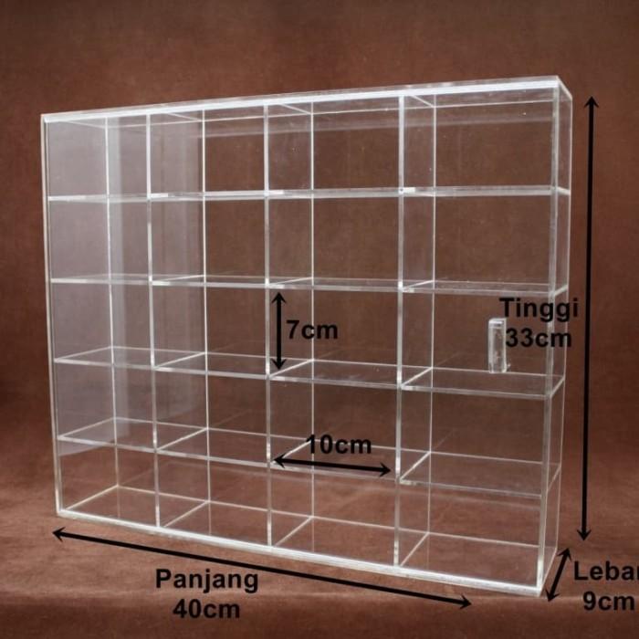 Acrylic rack 20 sliding boxes/display place 20 boxes + sliding door ...