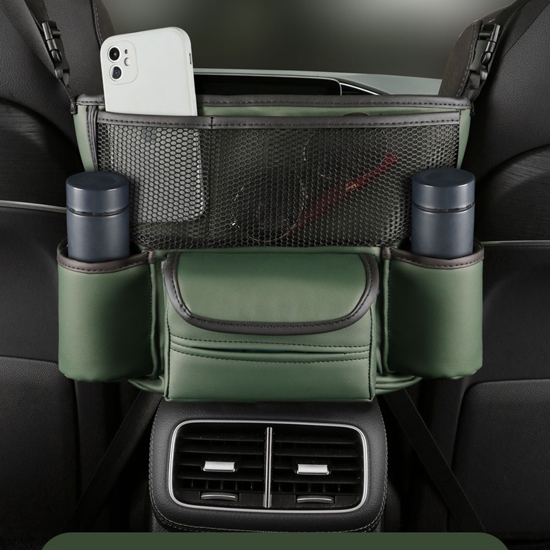 Car Center Console Storage Bag Armrest Box Tissue Cup Holder ...