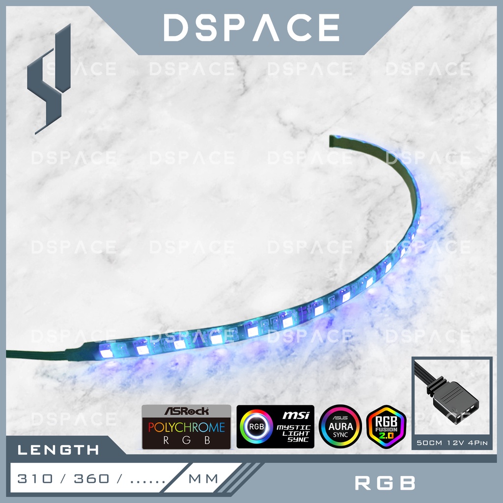 DSPACE 12V/4pin RGB Magnetic Strip LED Lighting for PC Motherboard ...