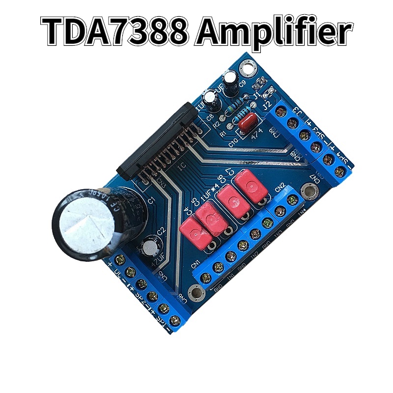 Amplifiers DC12-14.5V TDA7388 4 channel V6 upgrade version 4X41W finished Amplifier board ...