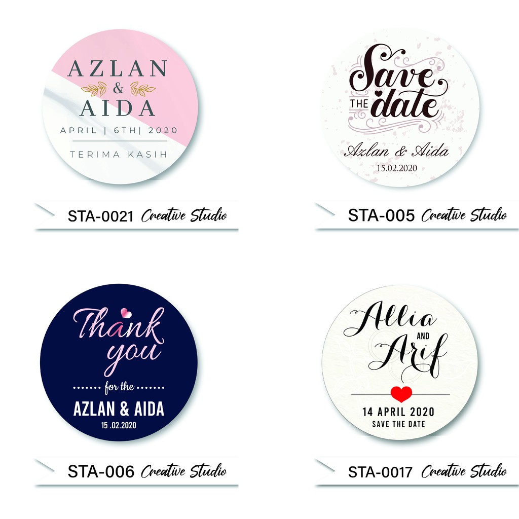 STICKER MURAH PRODUK & DOORGIFT | LABEL PRINTING | 4cm | 5cm - 100PCS ...