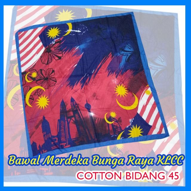 🔥TUDUNG MERDEKA BUNGA RAYA KLCC COTTON🔥 | Shopee Malaysia