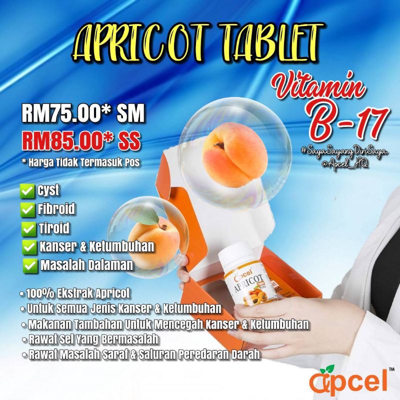 Apcel Apricot Tablet 800mg | Shopee Malaysia
