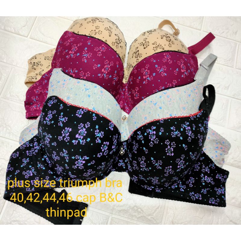 Triumph bra Plus Size with wire sizes 40,42,44,46 cap B&C | Shopee Malaysia