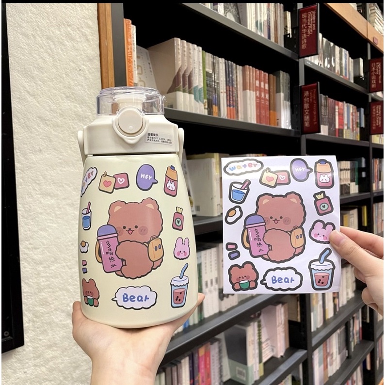 2D Cute Cartoon Uniqstyle PVC Waterproof Sticker DIY Decorative To ...