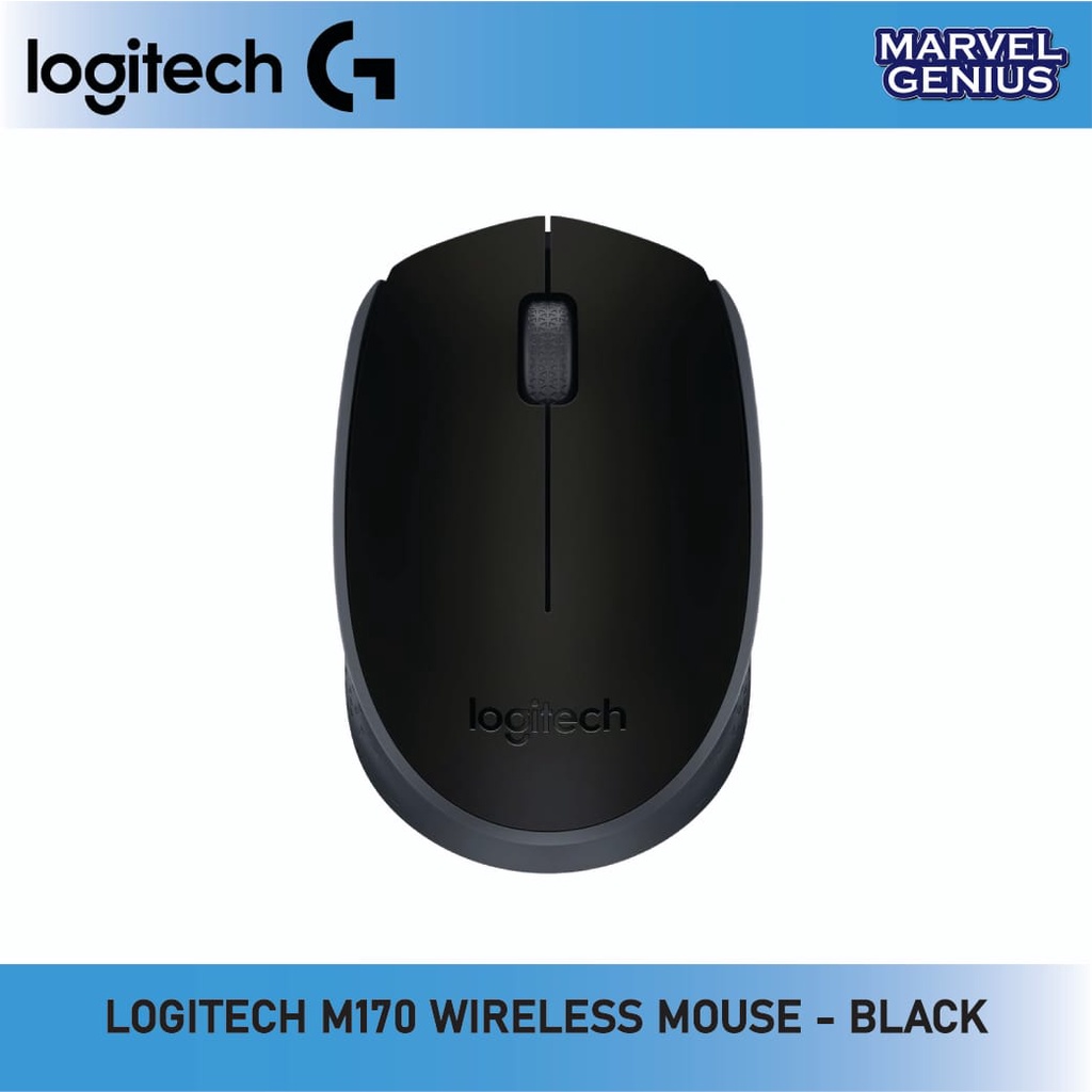 PC MOUSE I LOGITECH M170 WIRELESS MOUSE Plug & Play Simplicity - BLACK ...