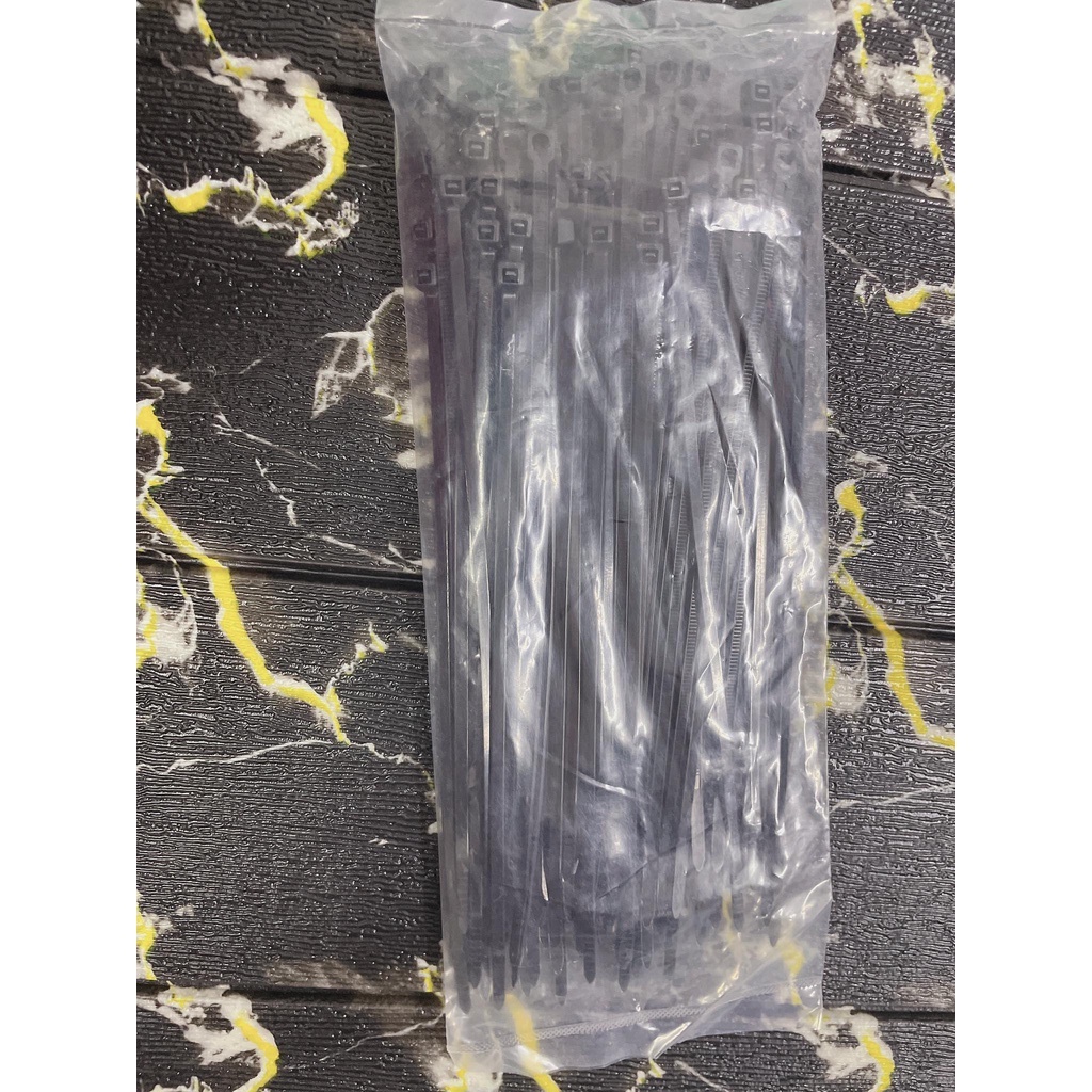Nylon cable tie black/white 100pcs Wire Zip Tie Pengikat Kabel wayar ...