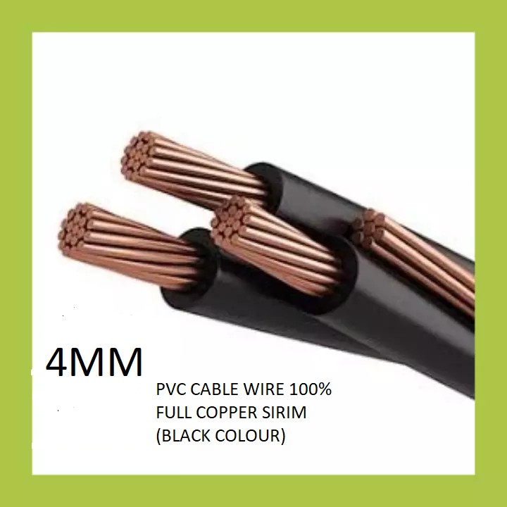 4MM PVC CABLE WIRE 100% FULL COPPER PVC CABLE SIRIM APPROVE PER METER | Shopee Malaysia