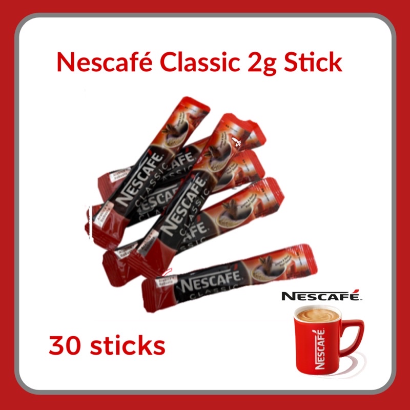 Nescafe Classic Stick pack 30's x 2g | Shopee Malaysia