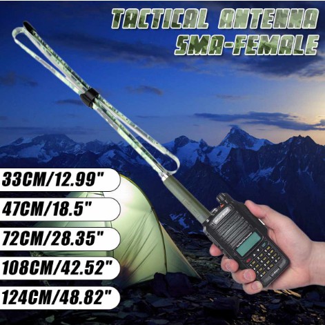 ABBREE CS Tactical Antenna Dual Band For Walkie Talkie Two Way Radio ...