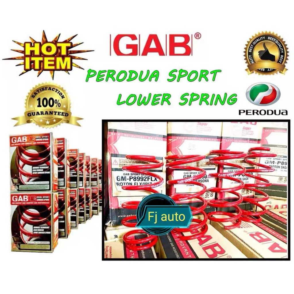 GAB SPORT SPRING FOR PERODUA MYVI 2018"/BEZZA/AXIA/ALZA/VIVA/KELISA ...