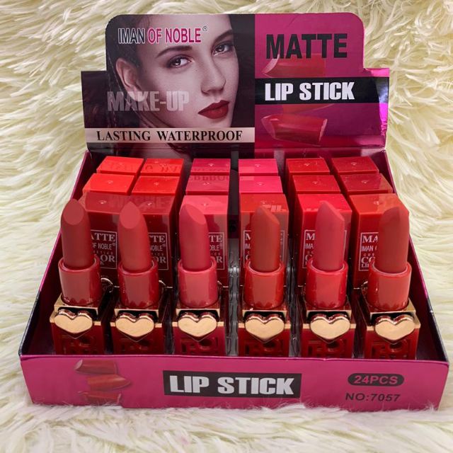 💓New Iman Of Noble Matte Lipstick 💋 Waterproof 24pcs/Box 12colors👉Ready ...