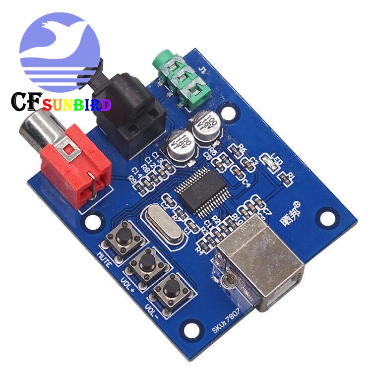 PCM2704 Audio DAC USB to S/PDIF Sound Card hifi DAC Decoder Board 3.5mm ...