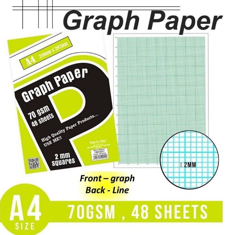 Graph Paper 2MM A4 70GSM 48 Sheets SBS0021 | Shopee Malaysia