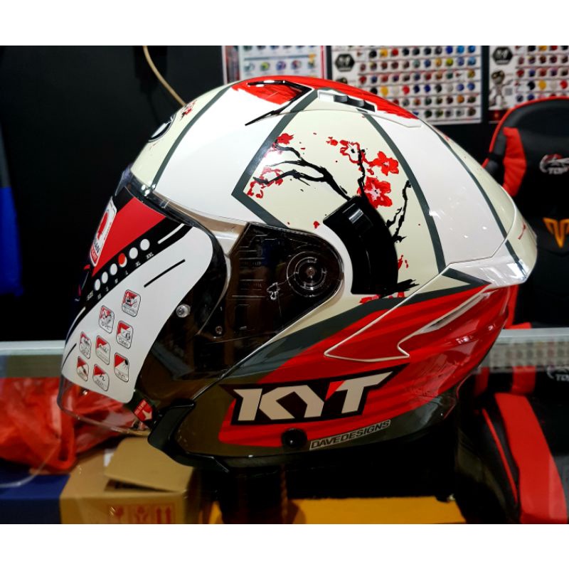 KYT NFJ Xavi Sakura Double Visor | Shopee Malaysia