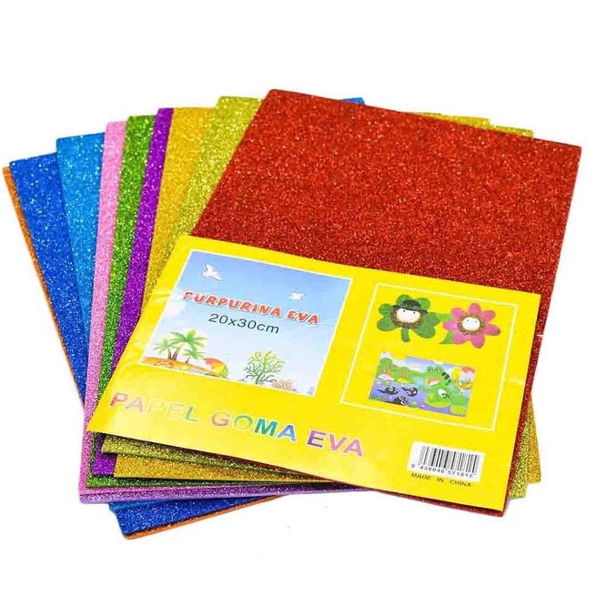 ART&CRAFT A4 SIZE GLITTER FOAM SHEET/KAD BUSA BERKILAU FOR SCHOOL ...