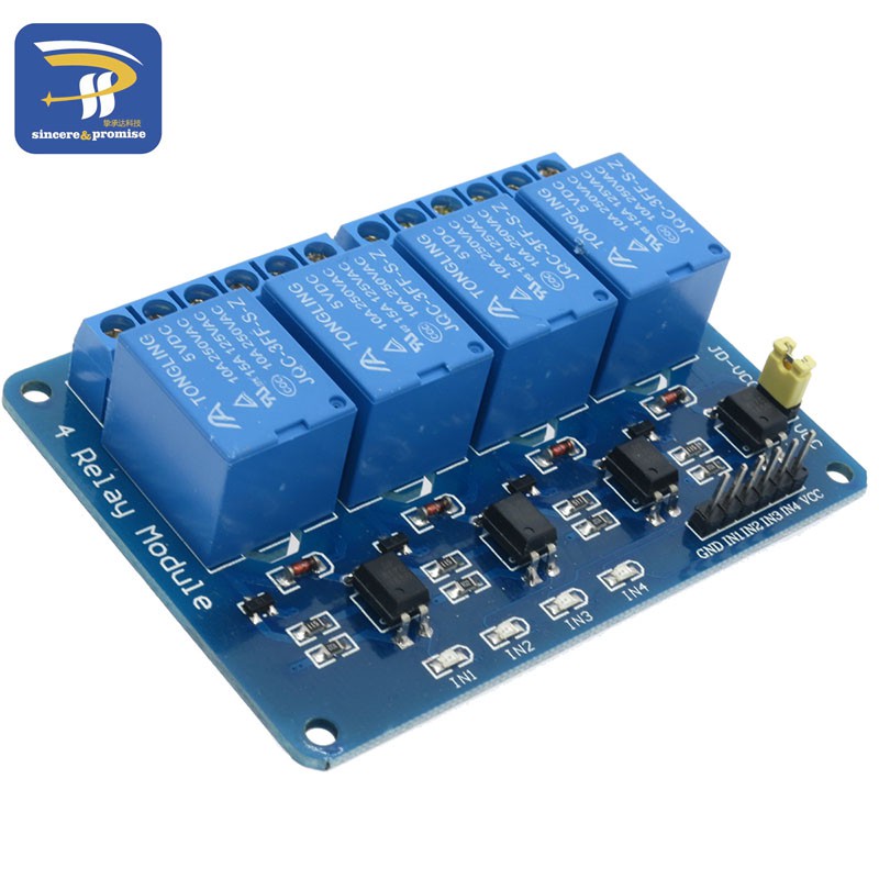 4 channel relay module 4-channel relay control board with optocoupler ...