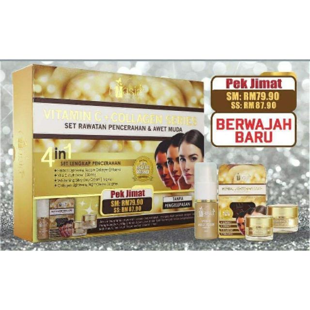 V'ASIA VITAMIN C + COLLAGEN SERIES SET LEBGKAP PENCERAHAN 4IN1 | Shopee ...