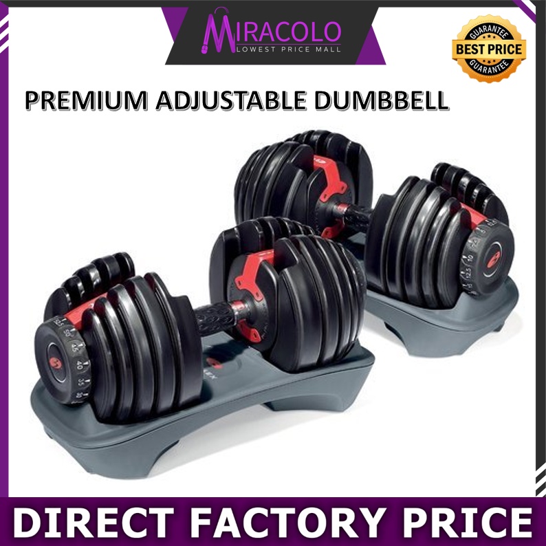 MIRA 40KG Premium 1PC Automatic Quick Adjustable Dumbbell Dumb Bell ...
