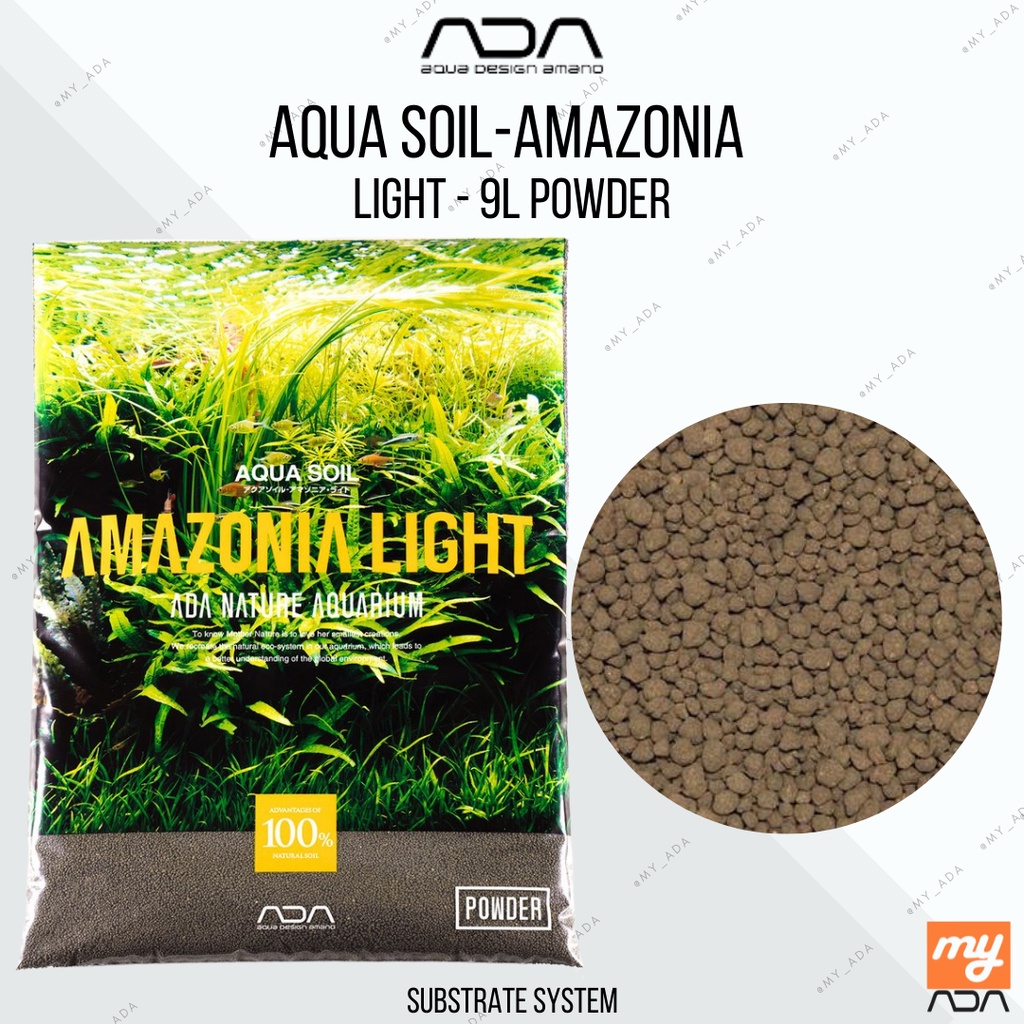 ADA Aqua Soil-Amazonia Light 9L Powder Aquarium Soil Substrate Soil ...