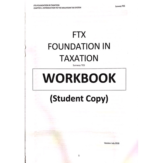 [Used ACCA CAT Textbook] 2018 CAT FTX Textbook + Assessment Book ...