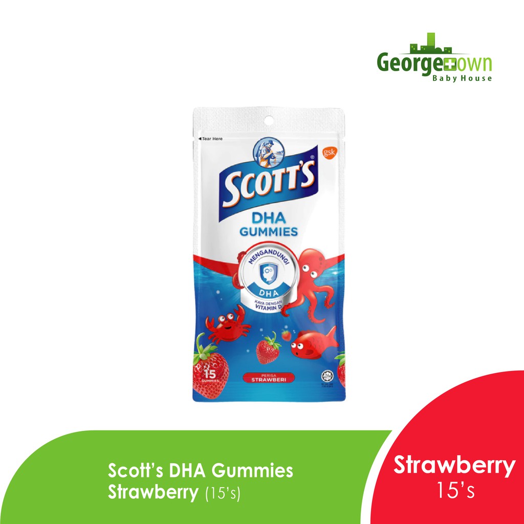 SCOTT'S DHA GUMMIES STRAWBERRY (15's) (GTG) | Shopee Malaysia