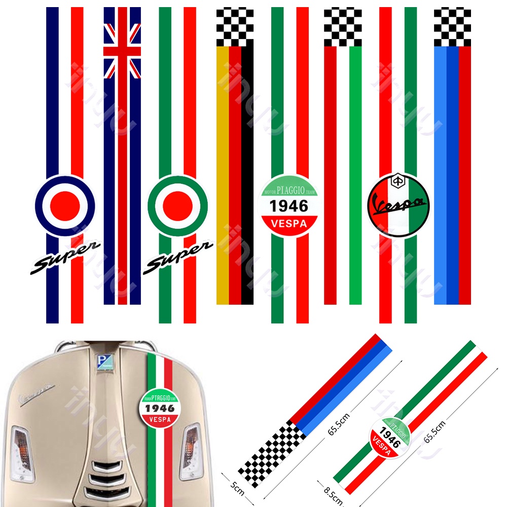 Motorcycle Front Reflective Sticker Piaggio Vespa LXV GTS 150 250 300 ...