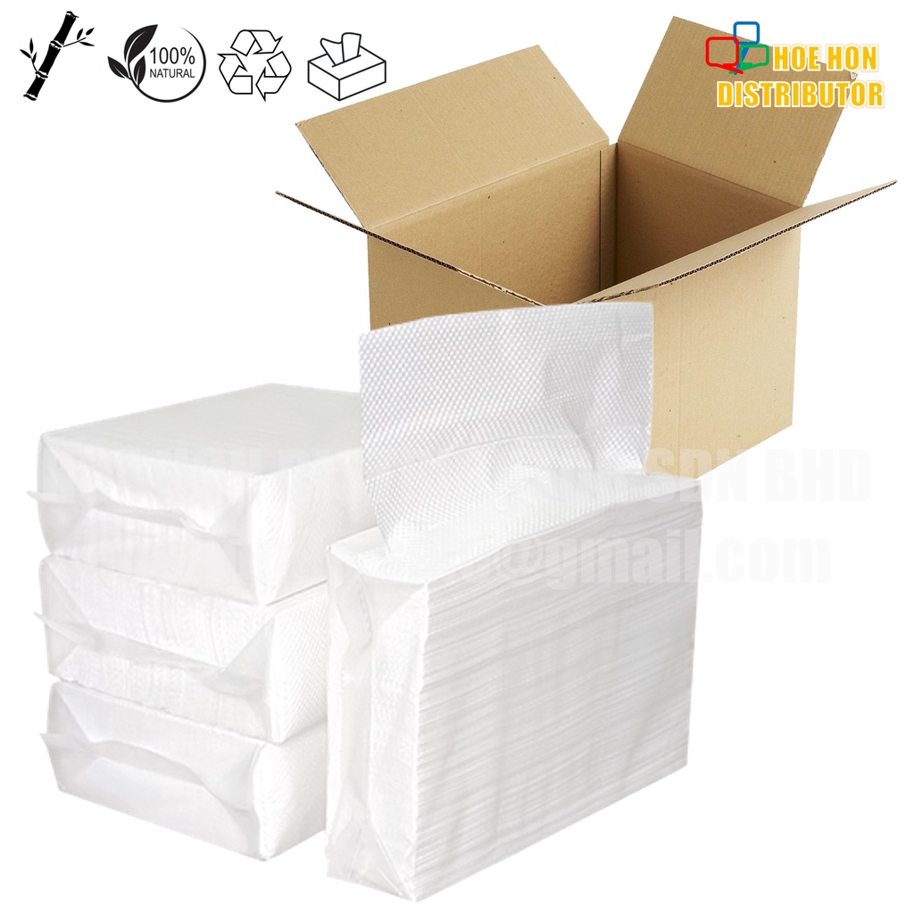 [200mm x 200mm 1ply] Interfold Bamboo Tissue 200pcs Hand Towel ...