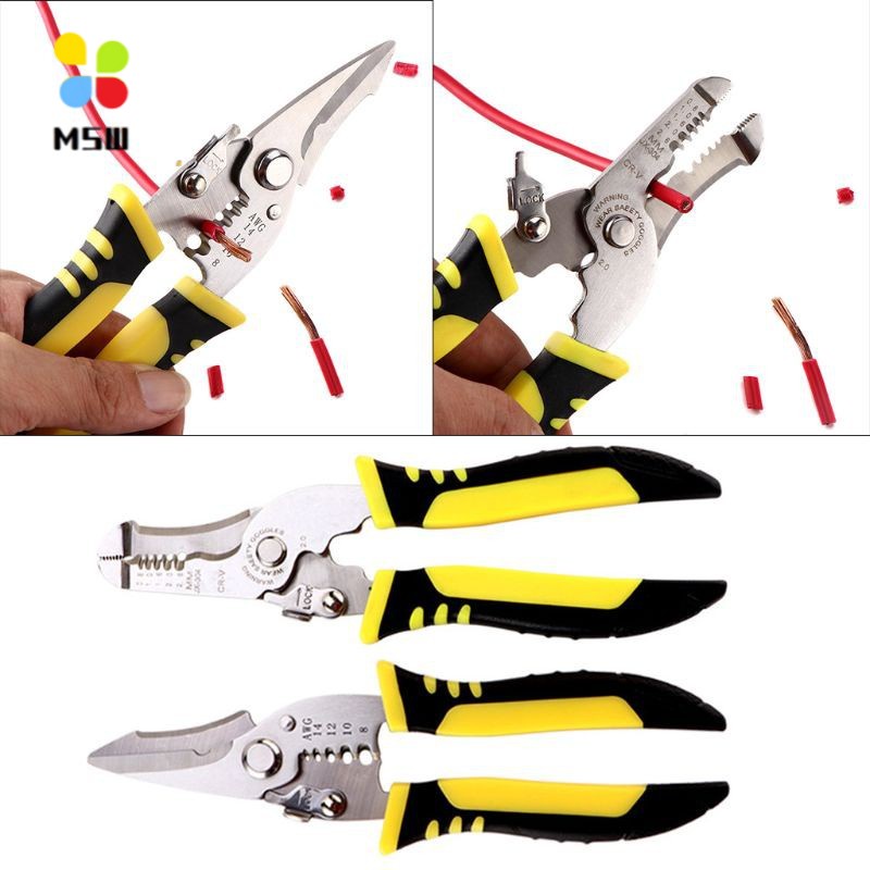 MSW Multifunctional Wire Stripper Pliers Cable Cutter Crimping ...