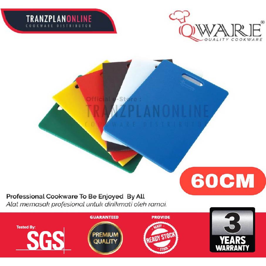 QWARE Large 60CM Reversible Cutting Board or Chopping Board Papan ...