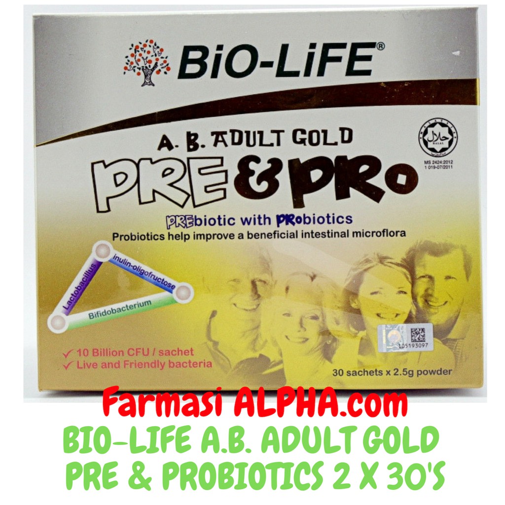 Bio-Life A.B. Adult Gold Pre & Probiotics 2 x 30's | Shopee Malaysia
