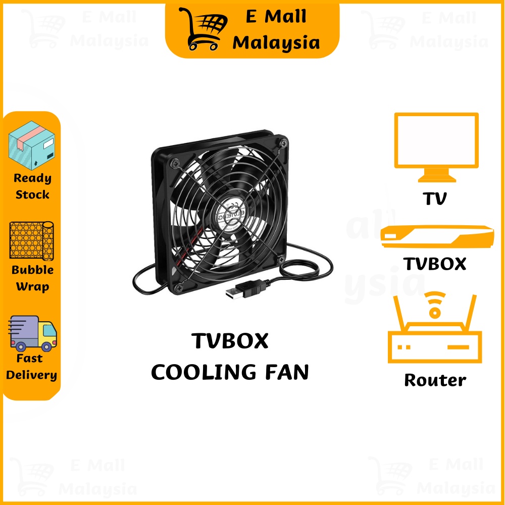 🔥Ready Stock现货🔥USB 1200RPM 12CM Cooling Fan Android TV Box/Ruoter ...