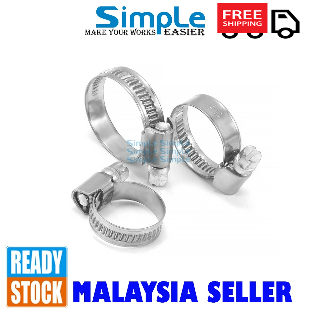 High Quality Automotive 304 Stainless Steel Hose Clamp Hose Clip ...
