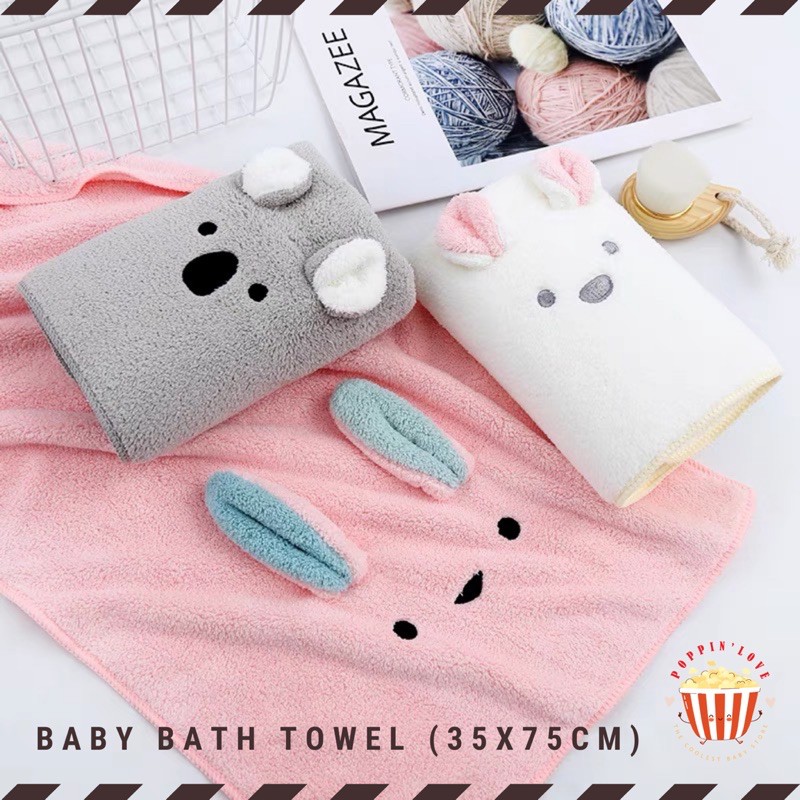 Baby Bath Towel (35 cm x 75 cm) Newborn Super Soft Good Absorbent Fast ...