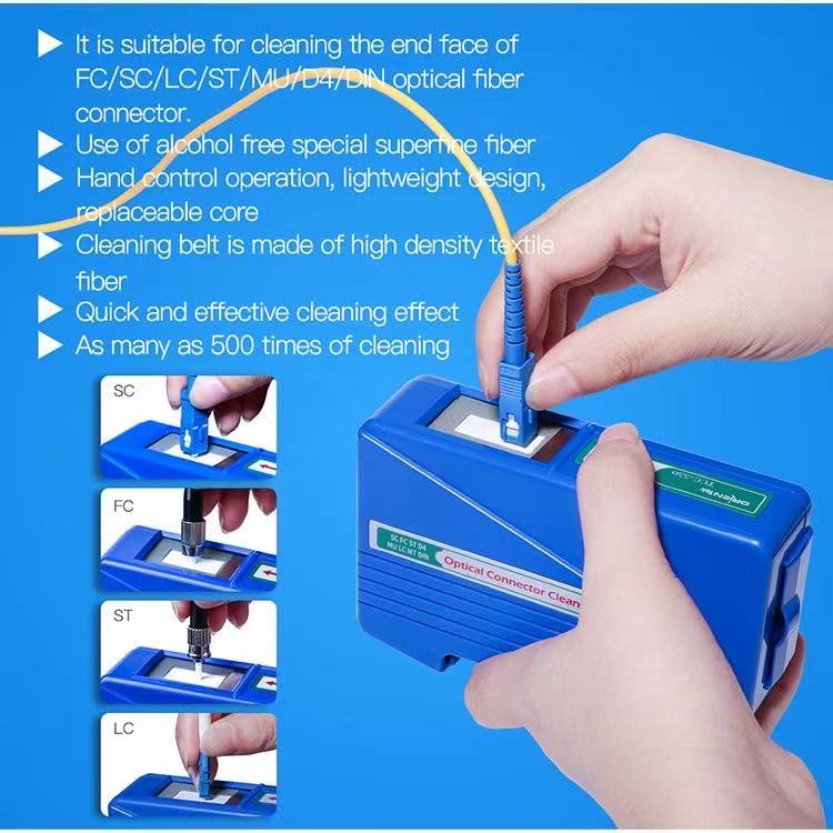 Optical Connector Cleaner - Fiber Optic Connector Cleaner Cassette ...