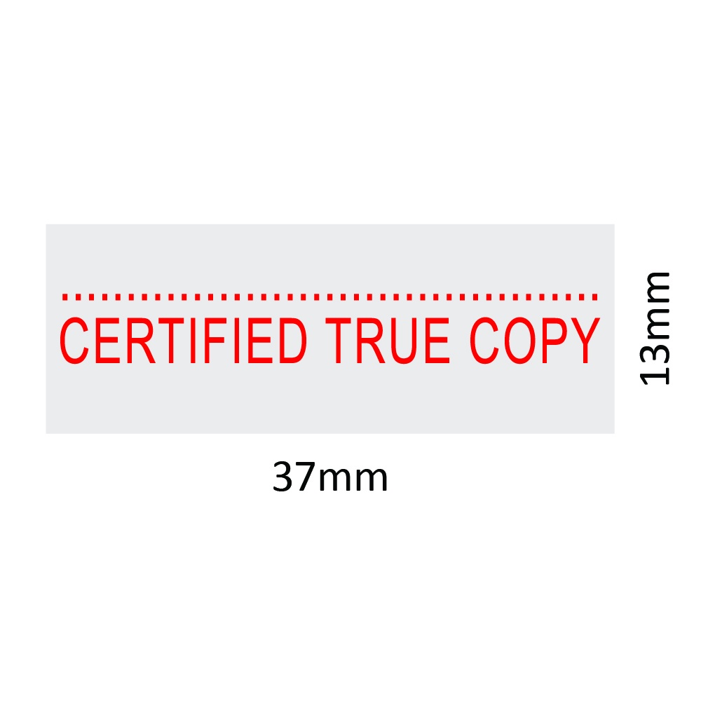 E07 CERTIFIED TRUE COPY Colop Printer 20 Ready Made Stock Rubber Stamp Chop Self-Inking ...