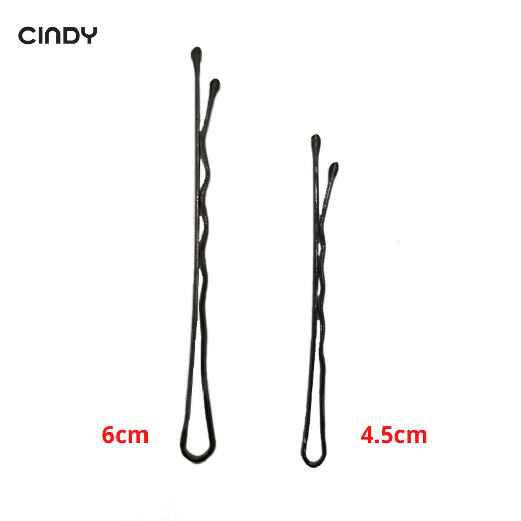 Black Bob Pin Wave Shaped Hairpins Pin Rambut Hitam 黑色一字夹发夹 | Shopee ...