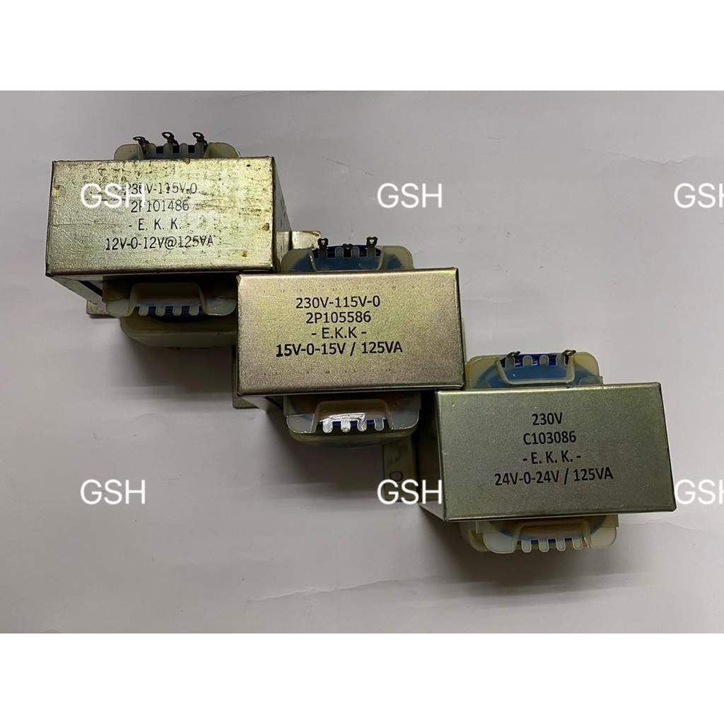 EKK 12V-0-12V @125VA/15V-0-15V@125VA/24V-0-24V@125VA TRANSFORMER ...
