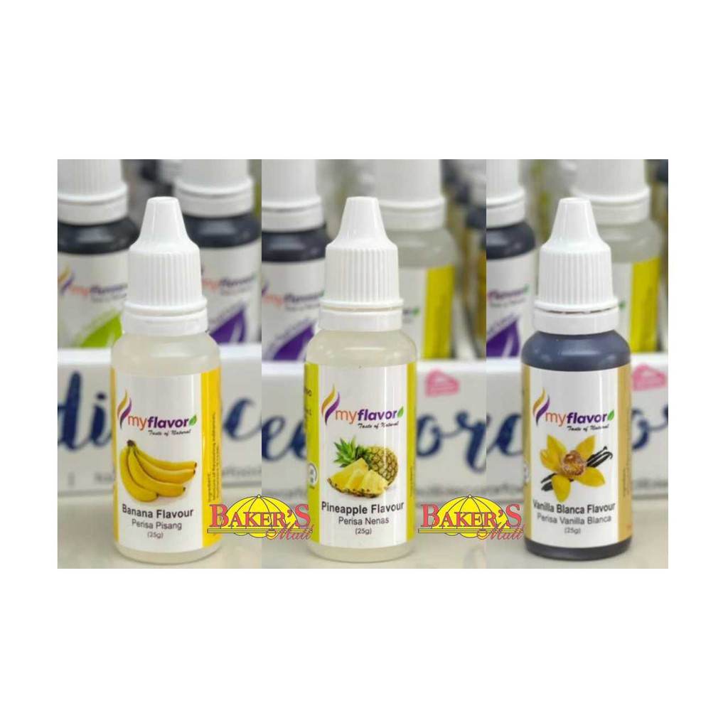 MyFlavor Food Flavouring (Vanilla Blanca, Banana, Pineapple, Red Velvet ...