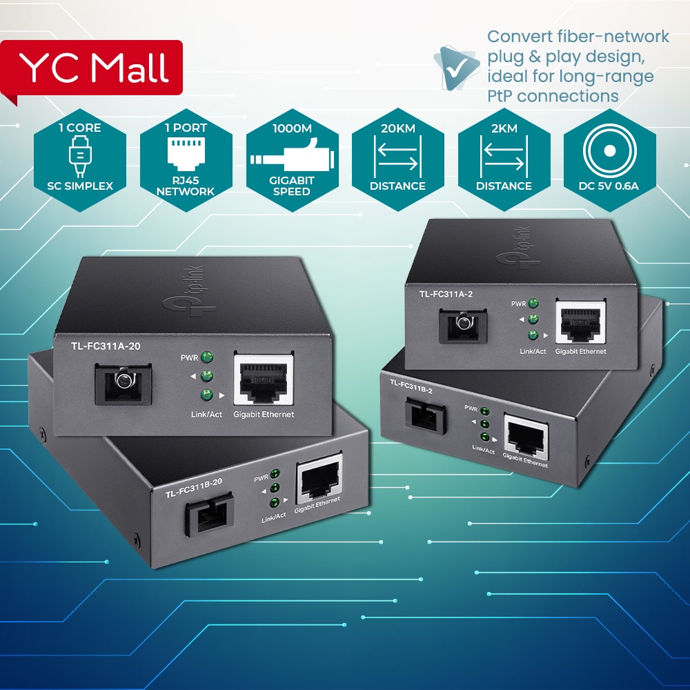 TP-Link SC Simplex Singlemode Gigabit WDM Media Converter | Shopee Malaysia